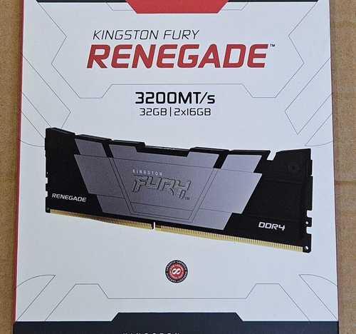 Память DDR4 32GB 3200MHz Kingston Fury Renegade