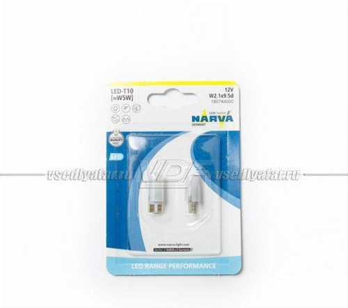 Светодиодные лампы narva T10 W5W 12V-0,6W LED 6000