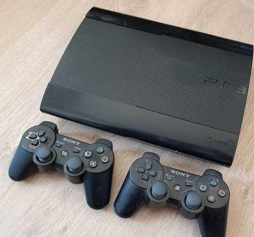 Sony playstation 3 super slim + 2джойстика + 50игр