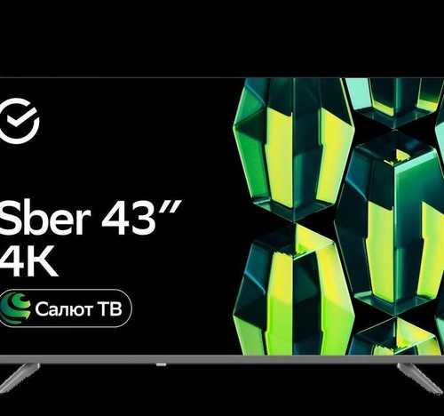 Sber Телевизор SDX-43U4014 43" 4K UHD, серебристый