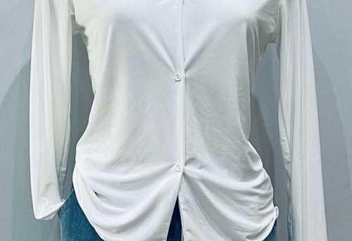 Белая эластичная рубашка PLT новая