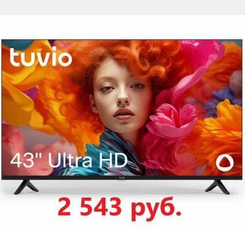 Телевизор Tuvio 4К ultra HD dled Frameless на плат