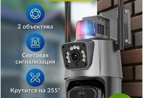 Умная WI-Fi камера iCSee поворотная с сиреной