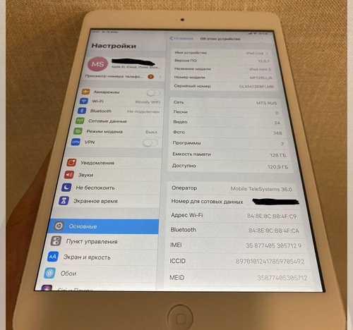 iPad mini 2 sim 128gb A1490