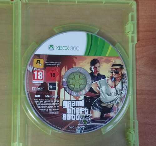 Диск xbox 360 gta5
