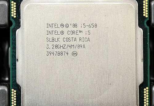Процессор intel Core i5 650