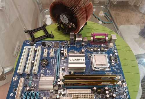 Gigabyte GA P41T-ES3G/Intel core2 q9400/озу 4гб