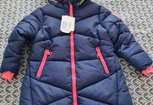 Утепленное пальто новое для девочки 104р