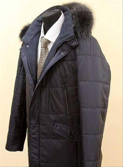 Мужская зимняя куртка удлиненная