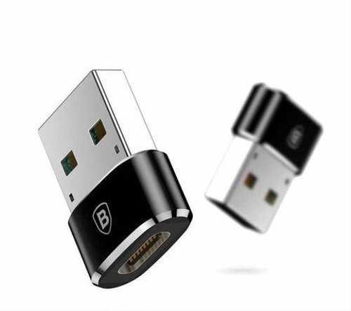 Baseus caaotg-01 USB выход - Type-C вход 3A черный
