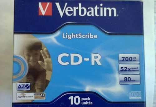 Диски CD-R Verbatim с возможностью печати 10 шт