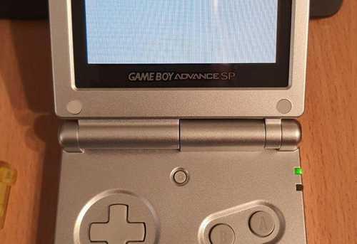 GameBoy Advance SP с 2 картриджами
