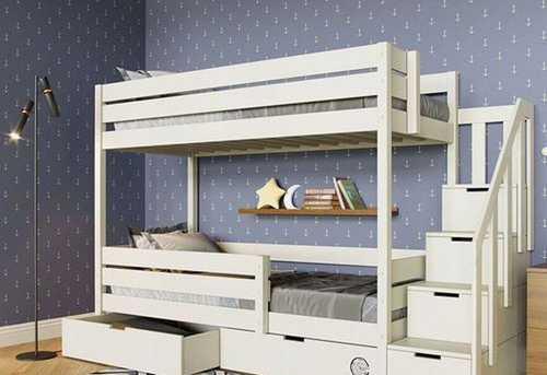 Двухъярусная кровать для детей от 3х лет