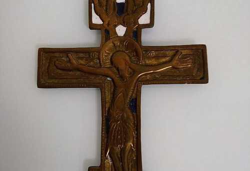 Крест киотный 1840-1860гг.Бронза