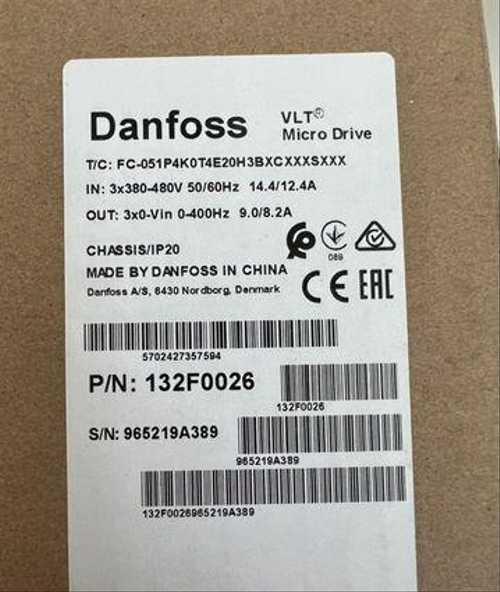Danfoss vlt micro drive FC-051 4,0 кВт