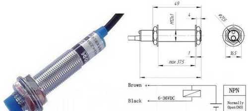 Индуктивный датчик LJ12A3-4-Z/BX (D-12мм)