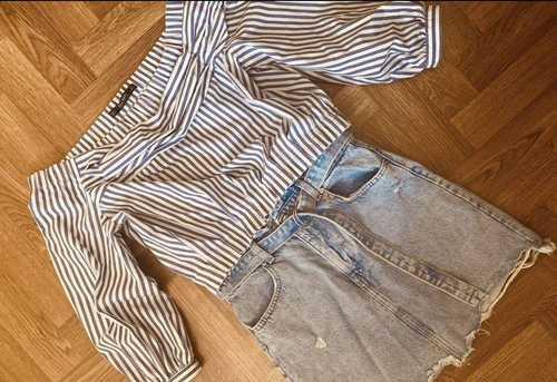 Юбка джинсовая S и кофта укороченная Zara M