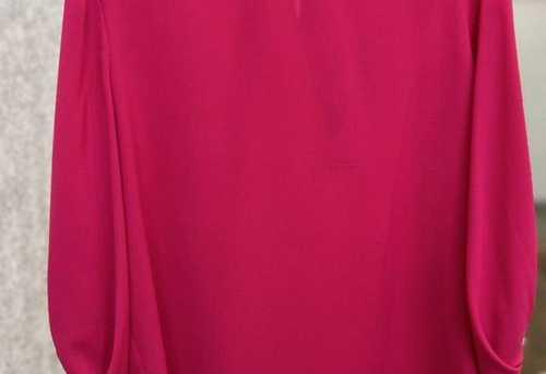 Женская блузка блуза цвет фуксия однотонная 48
