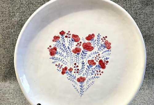 Тарелка керамика ручной работы
