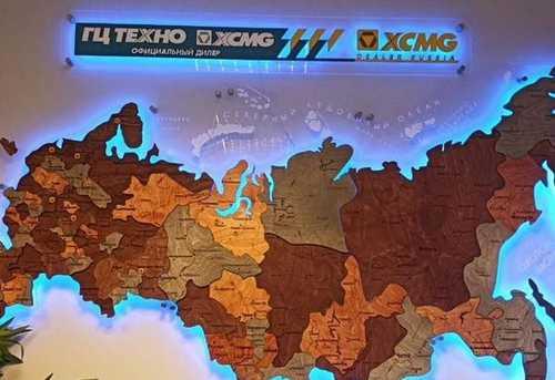 Карта России на стену