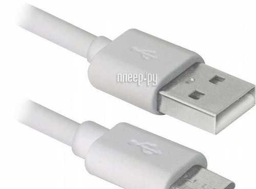 Defender USB AM - microusb 3m USB08-10BH White