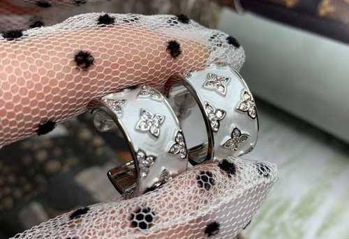 Серьги louis vuitton с цирконами