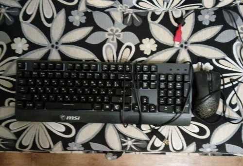Клавиатура msi Vigor gk30, мышь Bloody A90