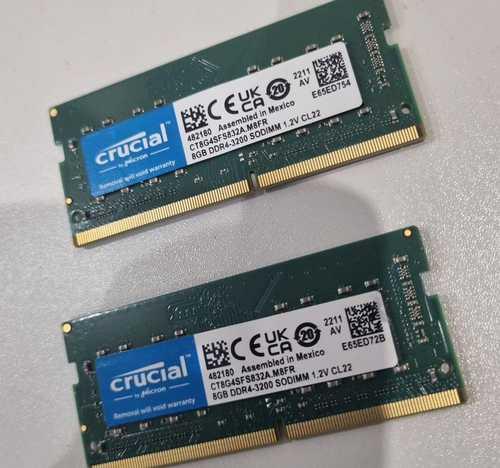 Оперативная память ddr4 8gb 2 шт