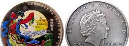 Монета 1 доллар 2007, Ниуэ, Легенды осени, серебро