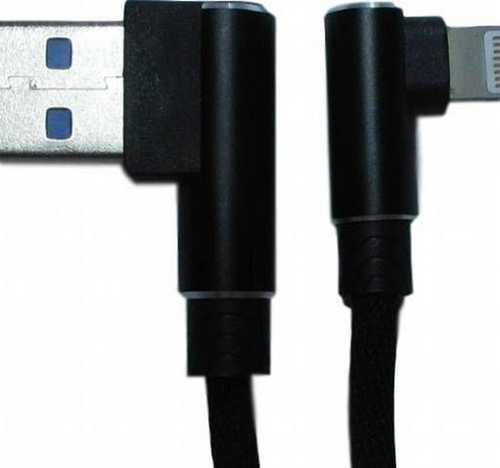 USB Кабель для Apple/iPhone "Oino", в оплетке, угл