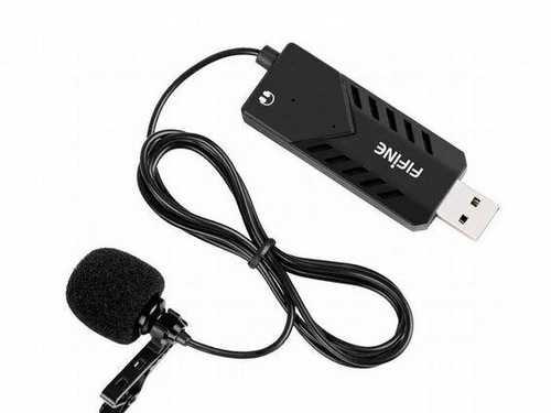 Микрофон петличный Fifine K053 USB, черный