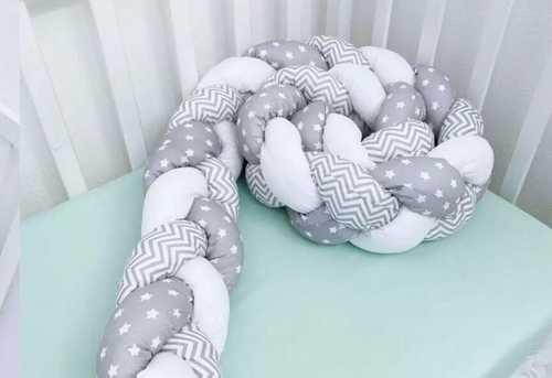 Бортик в кроватку для новорожденного (Косичка)