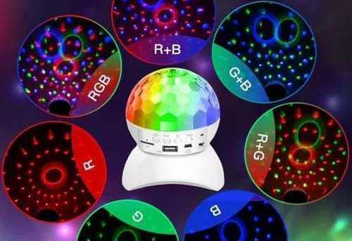 LED диско-шар с динамиками и плеером