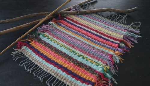 Декоративные интерьерные плетеные коврики