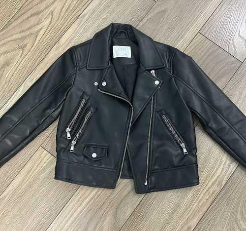 Кожаная куртка Zara для девочки 122