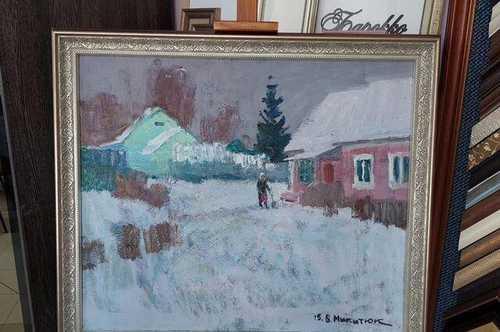 Картина "Выпал снег" художник Микитюк чсхр