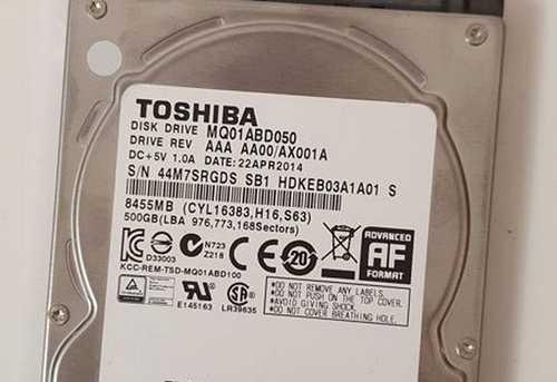 Жесткий диск Toshiba (MQ01ABD050) 500гб SATA II