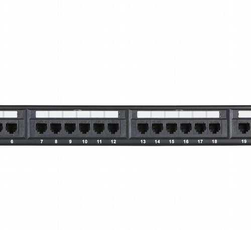 Патч панель Netlan 19", CAT6, 24 порта