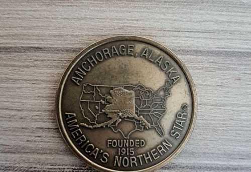 Памятный жетон. Анкоридж, Аляска (1990)