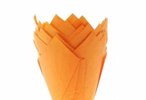 Капсулы для капкейков Тюльпан оранжевые 10 шт