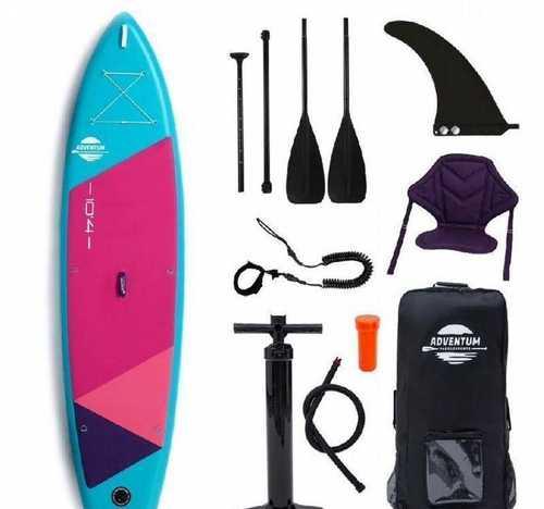 SUP Board adventum 10.6 голубой/розовый