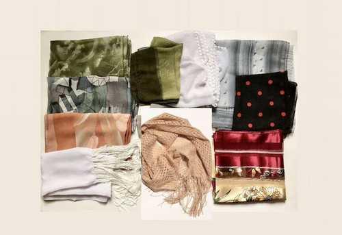Платки и шарфы тонкие женские, 10 вариантов