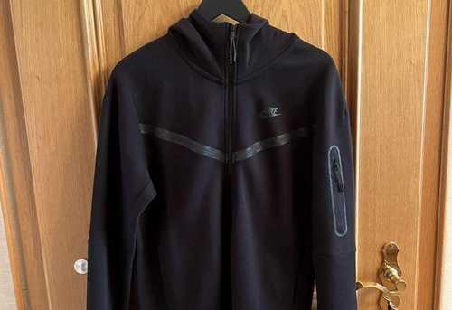 Кофта nike tech fleece черная