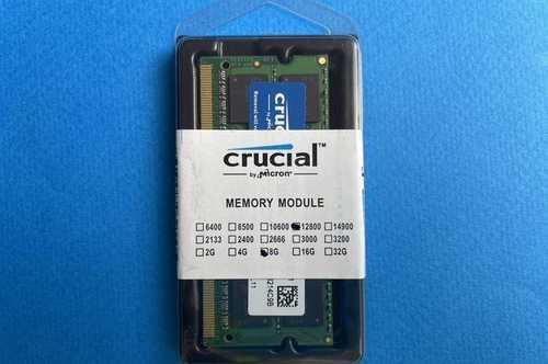 DDR3 8GB 1600Mhz crucial sodimm Новая