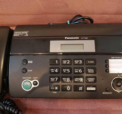 Факсы panasonic kx ft982