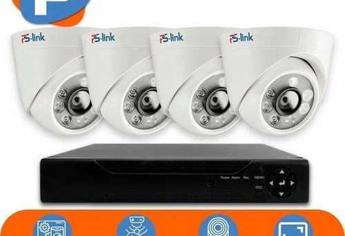 Комплект видеонаблюдения AHD PS-link KIT-A504HD