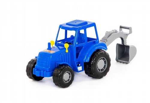 Трактор "Мастер" (синий) с лопатой