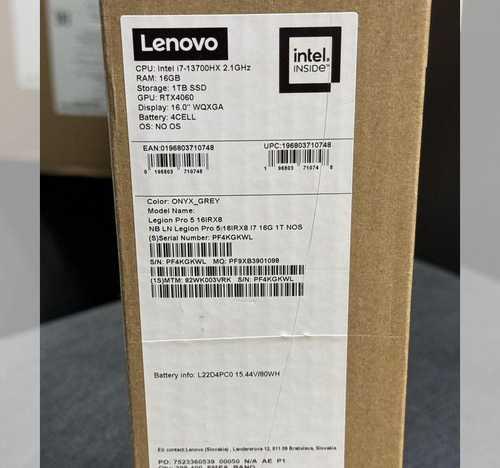 Lenovo Legion 5 Pro, i7 13700HX, RTX 4060 140w