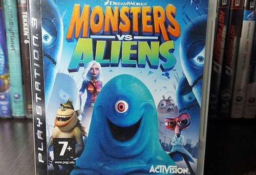 PS3 (Редкий) Monsters vs aliens пс3