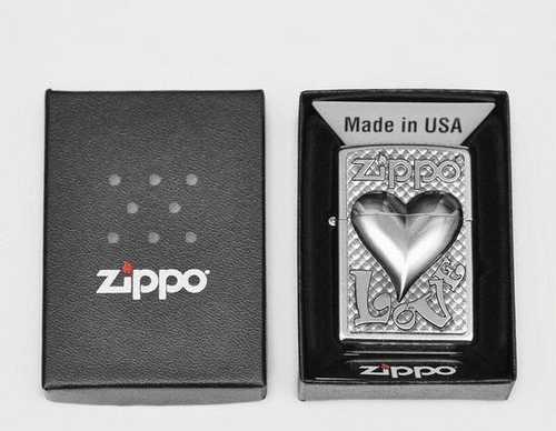 Зажигалка Zippo 207 Love Heart Emblem Оригинал